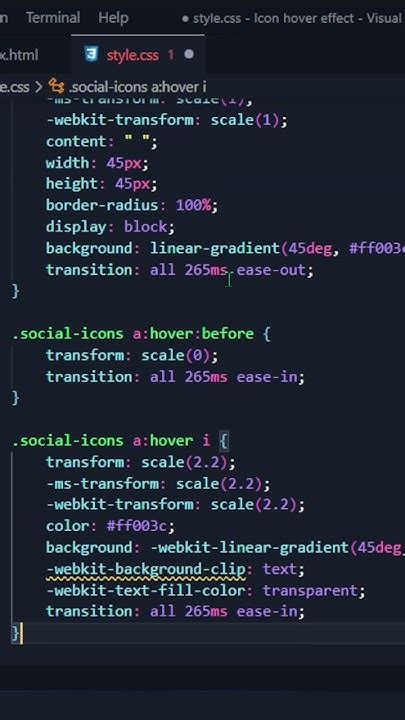 Css Icon Hover Effects Icon Animation On Website Shorts Youtube