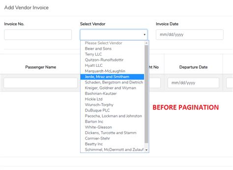 Javascript Cant See All Option In Dropdown Because Of Pagination