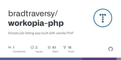 Github Bradtraversyworkopia Php Simple Job Listing App Built With