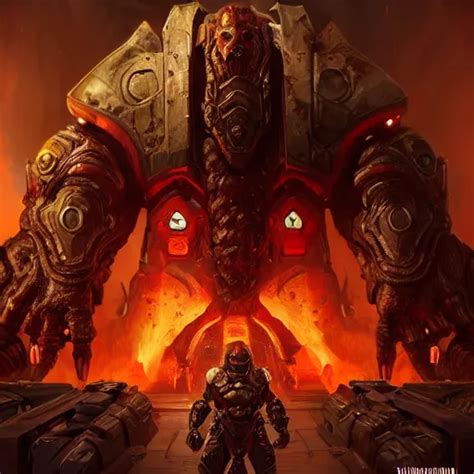 The Khan Maykr from Doom Eternal, au naturel, hyper | Stable Diffusion