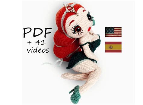 Pin Up Redhead Amigurumi Crochet Pattern Pdf With 41 Video Tutorials