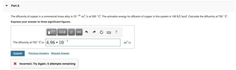 Solved Part Athe Diffusivity Of ﻿copper In ﻿a Commercial