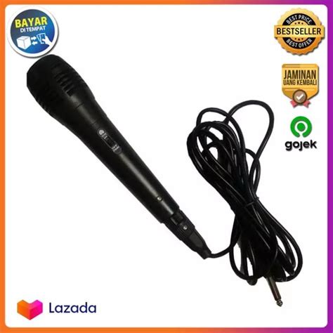 Microphone Mic Kabel 2 5 Meter Colokan Besar On Off Dynamic Mikrofon A100 Lazada Indonesia