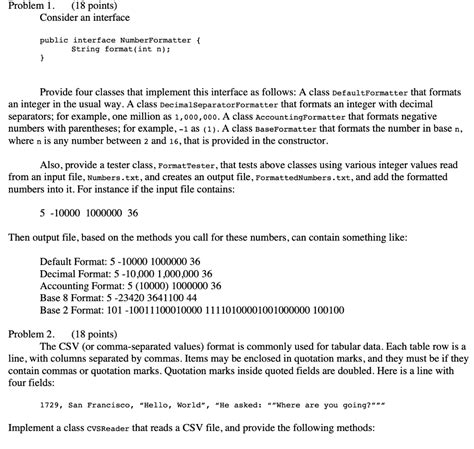 Problem Points Consider An Interface Public Chegg
