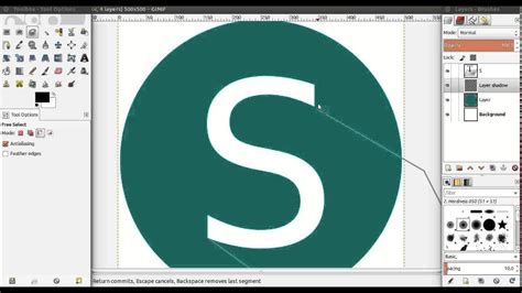 Make A Simple Long Shadow Logo With Gimp YouTube