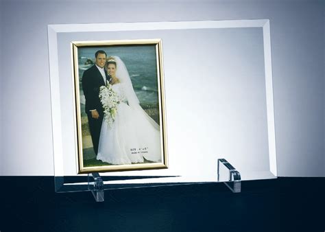 Photo Frames Beveled Flat Glass Photo Frame Pacific Etched Glass