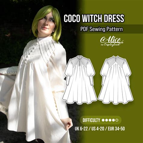 Coco Witch Dress Cosplay Sewing Pattern Etsy