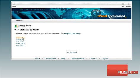 view your website statistics in cpanel web24