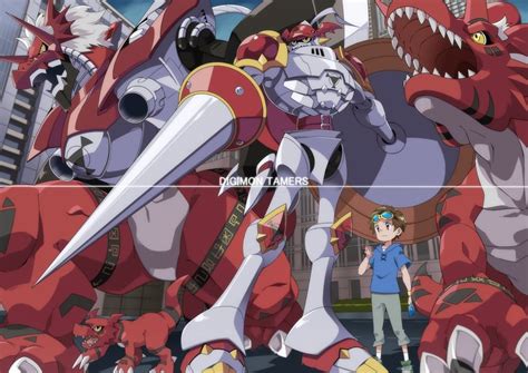 Guilmon Matsuda Takato Dukemon Growmon And Megalogrowmon Digimon And More Drawn By Mikan