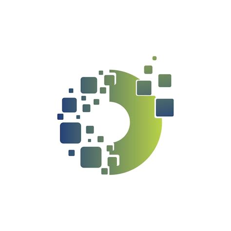 기술 로고 디자인 컨셉 템플릿 벡터 프리미엄 벡터