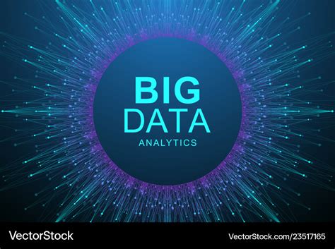 Big Data Visualization Graphic Abstract Royalty Free Vector