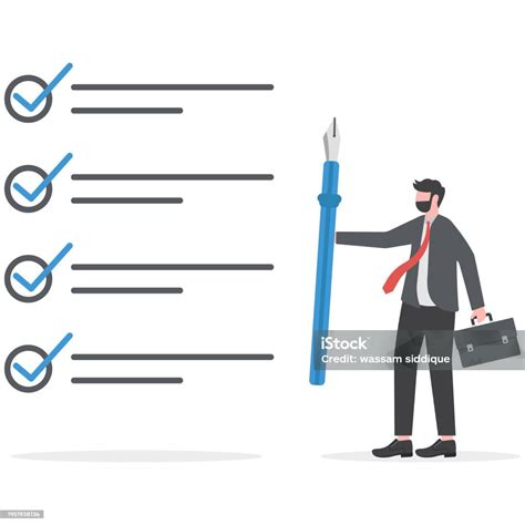 작업 완료 작업 완료 작업 완료 또는 체크리스트 완료 프로젝트 관리 또는 좋은 결과 설문 조사 생산적인 개념 행복한 사업가가