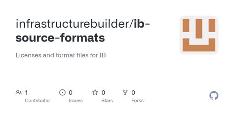 Github Infrastructurebuilderib Source Formats Licenses And Format Files For Ib