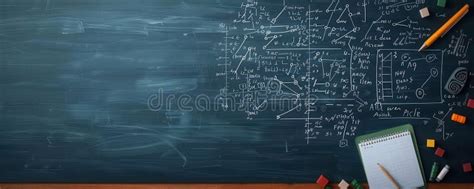 A Chalkboard Filled With Mathematical Equations And Formulas Stock Illustration Illustration