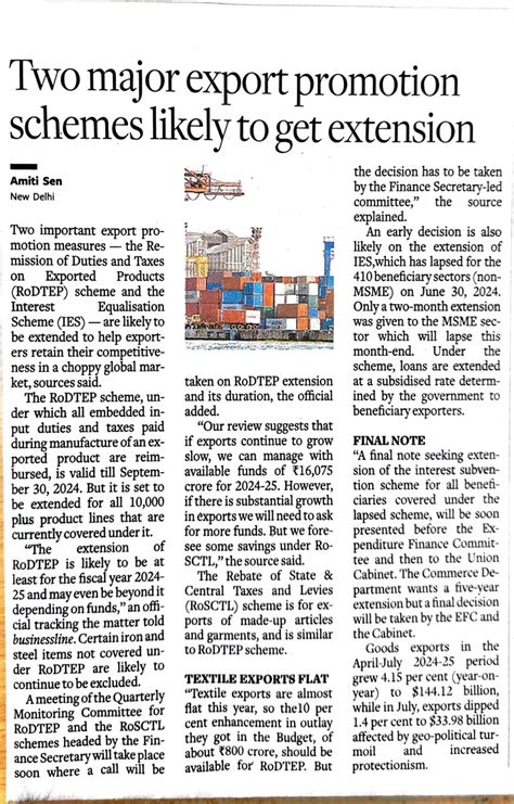 Karthi Keyan On Linkedin Exporters Rodtep Ies Tradepolicy