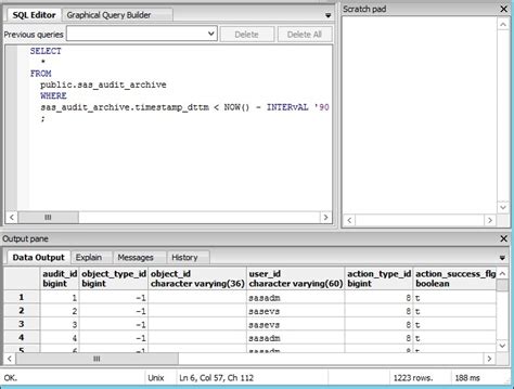 Controlling The Size Of The Web Infrastructure Platform Database Audit
