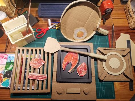 สื่อจากกระดาษลัง ครูเอื้อ ไอเดียงานฝีมือ งานฝีมือ Diy และงานฝีมือ