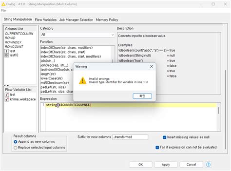 String Manipulation Multi Column Error Knime Analytics Platform Knime Community Forum