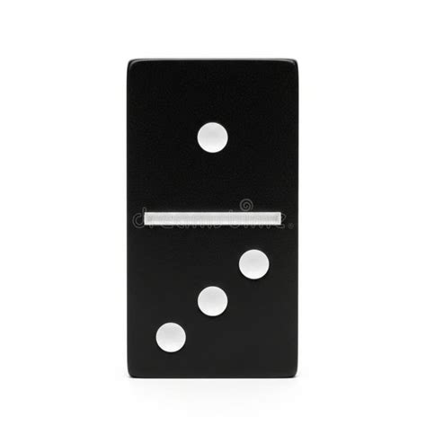 Black Domino With One Dot And Three Dots On White Background Game Board