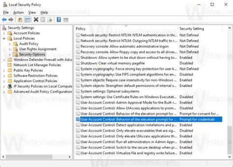 Change UAC Prompt Behavior For Administrators In Windows 10