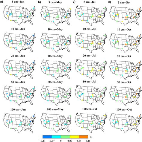 The Correlation Coefficient Soil Moisture And Temperature At 2‐m The Correlation Coefficient Soil Moisture And Temperature At 2‐m
