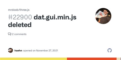 Dat Gui Min Js Deleted Issue Mrdoob Three Js GitHub