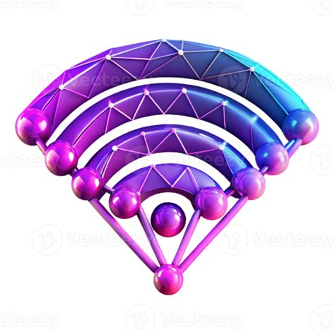 Wireless Network Connectivity A 3d Abstract Representation 56595293 Png