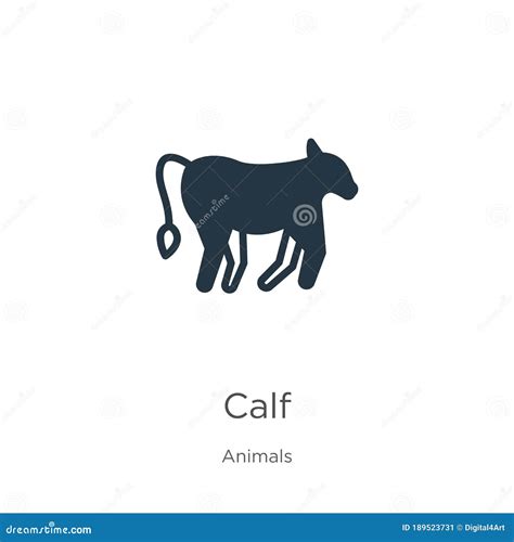 Calf Icon Vector Trendy Flat Calf Icon From Animals Collection
