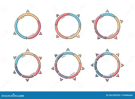Handdrawn Circle Arrows Stock Vector Illustration Of Drawn 263182250