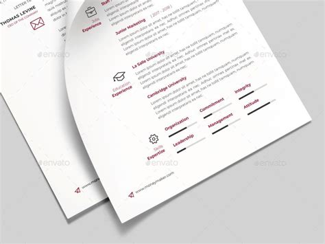 Minimalist Clean Resume CV Vol 2 Print Templates GraphicRiver