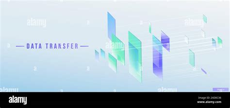 illustration of abstract stream information cyberpunk big data and