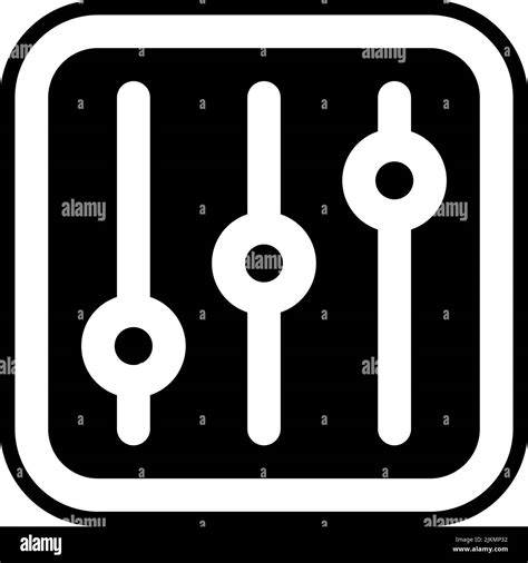 User Interface Setting Icon Black Vector Illustration Stock Vector