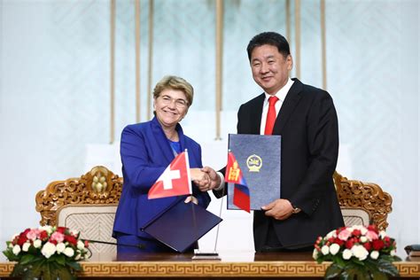 Монгол Швейцарын харилцаа хамтын ажиллагааны баримт бичгүүдэд гарын үсэг зурав