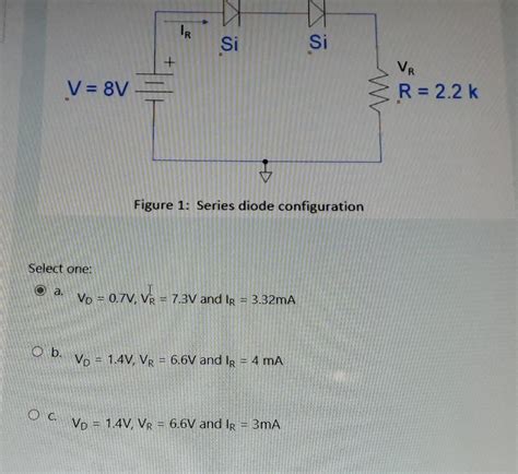 Solved Figure 1 Series Diode Configuration Select One A