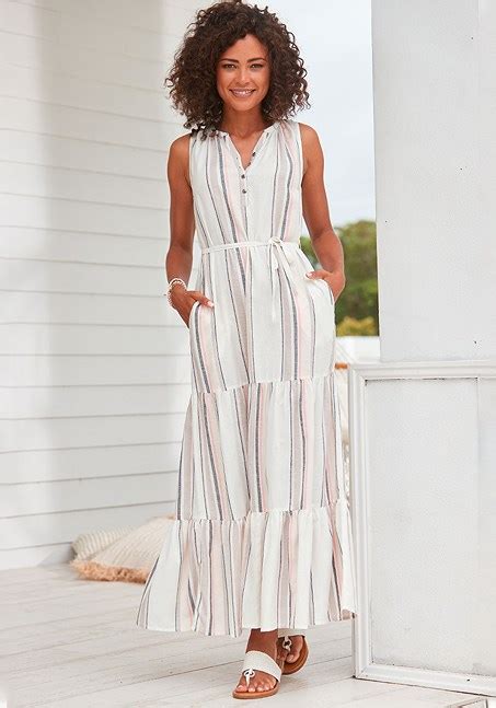 Striped Sleeveless Maxi Dress