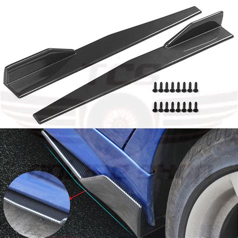 120cm Universal Car Side Skirt Rocker Splitters Winglet Wings Diffuser
