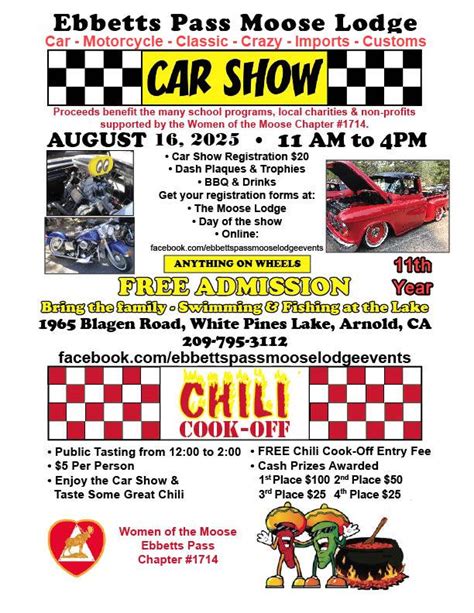Ebbetts Pass Moose Lodge Events Arnold Ca