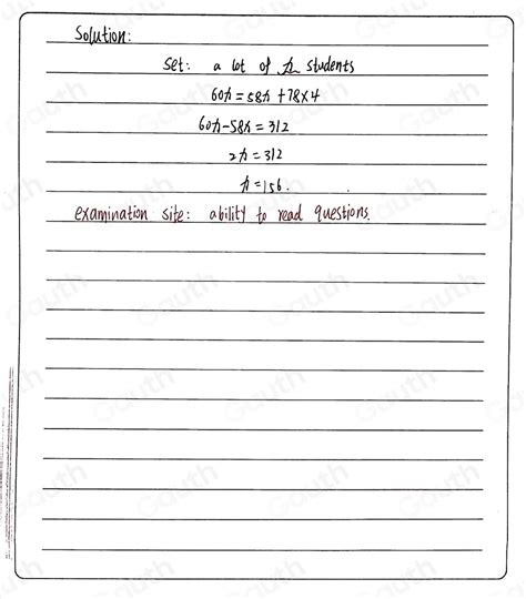 Solved The Average Test Score Of A Class Was Marks After Students Who Scored An
