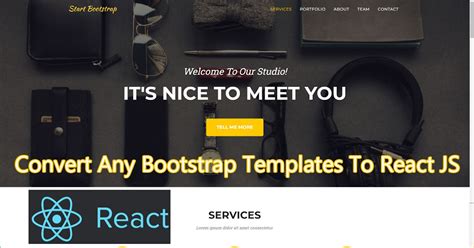 Convert Any Bootstrap Templates To React Js Tutorial101