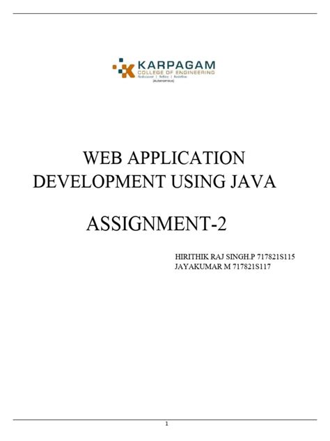 WAD JAVA Assignment 2 DEMO | PDF | Computing