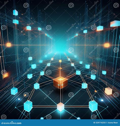 Blockchain With Interconnected Digital Nodes Stock Image Image Of Blockchain Nodes 329716255