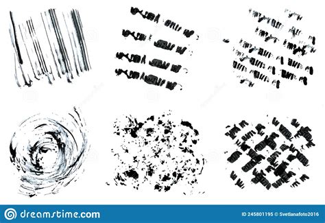 Halftone Striped And Mesh Textures Isolated On White Background Set Of Abstract Textures Stock