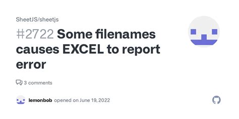 Some Filenames Causes Excel To Report Error · Issue 2722 · Sheetjs