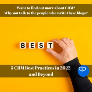 CRM Best Practices In And Beyond Collier Pickard CRM CX Workflow Management
