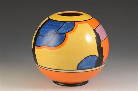 Clarice Cliff Sunray Globe Vase C 1930