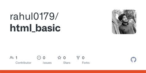 GitHub Rahul0179 Html Basic