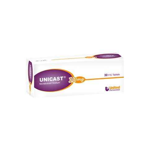 Unicast 10mg 30 Tablets Ibn Rushd Pharmacy