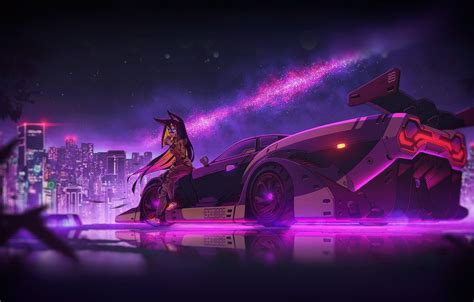 Neon City Girl Wallpapers Wallpaper Cave