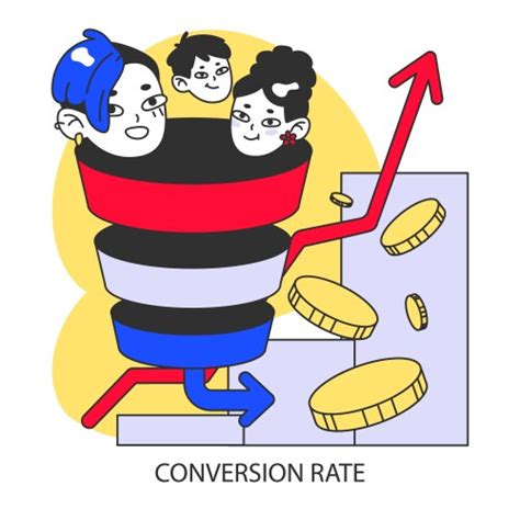 Conversion Funnel Concept Flat Royalty Free Vector Image