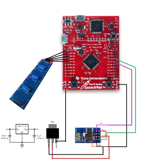 nut and voltz iot tiva c tm4c123g with esp8266 and thingspeak